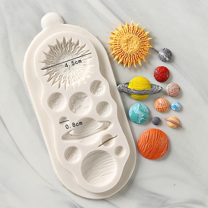 Rocket, Astronaut, Planet Silicone Mold, Polymer Clay Mold, Fondant ...