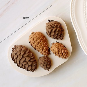 Squirrel, Pine Tree, Pine Cones and Branches Silicone Mold - Polymer Clay Mold, Fondant Mold ...