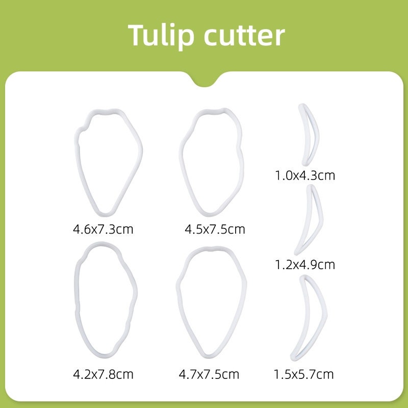 Tulip Silicone Veiner and Plastic Cutter Floral Silicone Mold - Etsy