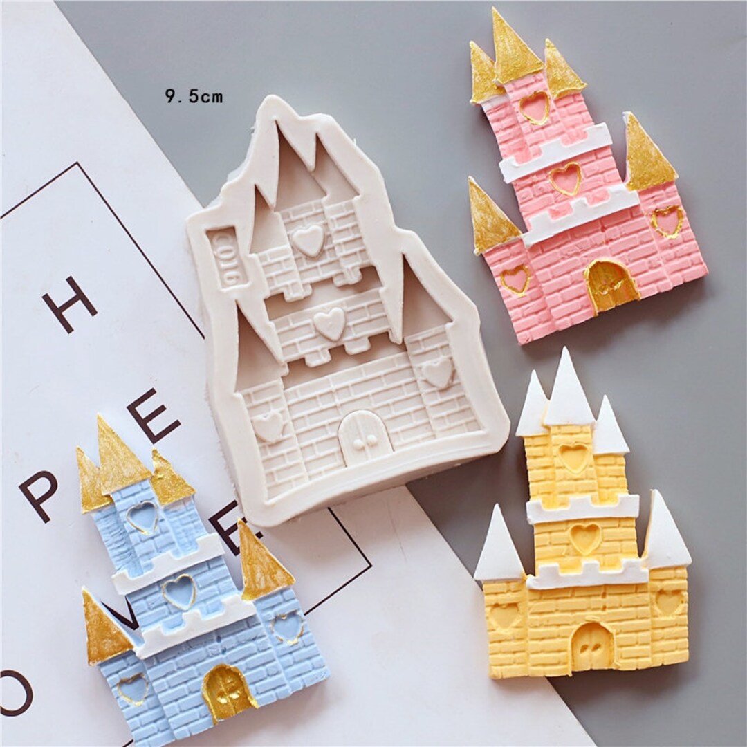 Castle, Tower Silicone Mold, Polymer Clay Mold, Fondant Mold, Candle ...