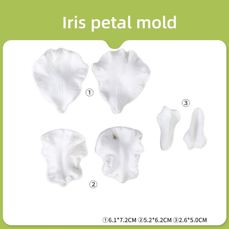 Iris Silicone Veiner and Plastic Cutter, Floral Silicone Mold for ...