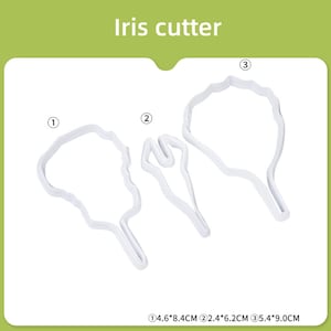 Iris Silicone Veiner and Plastic Cutter, Floral Silicone Mold for ...