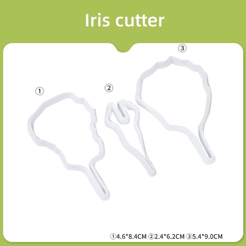 Iris Silicone Veiner and Plastic Cutter, Floral Silicone Mold for ...