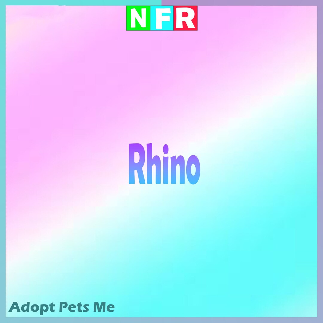Adopt Me Rhino NFR Neon Fly Ride Virtual Pet Animal Adopt Me - Etsy
