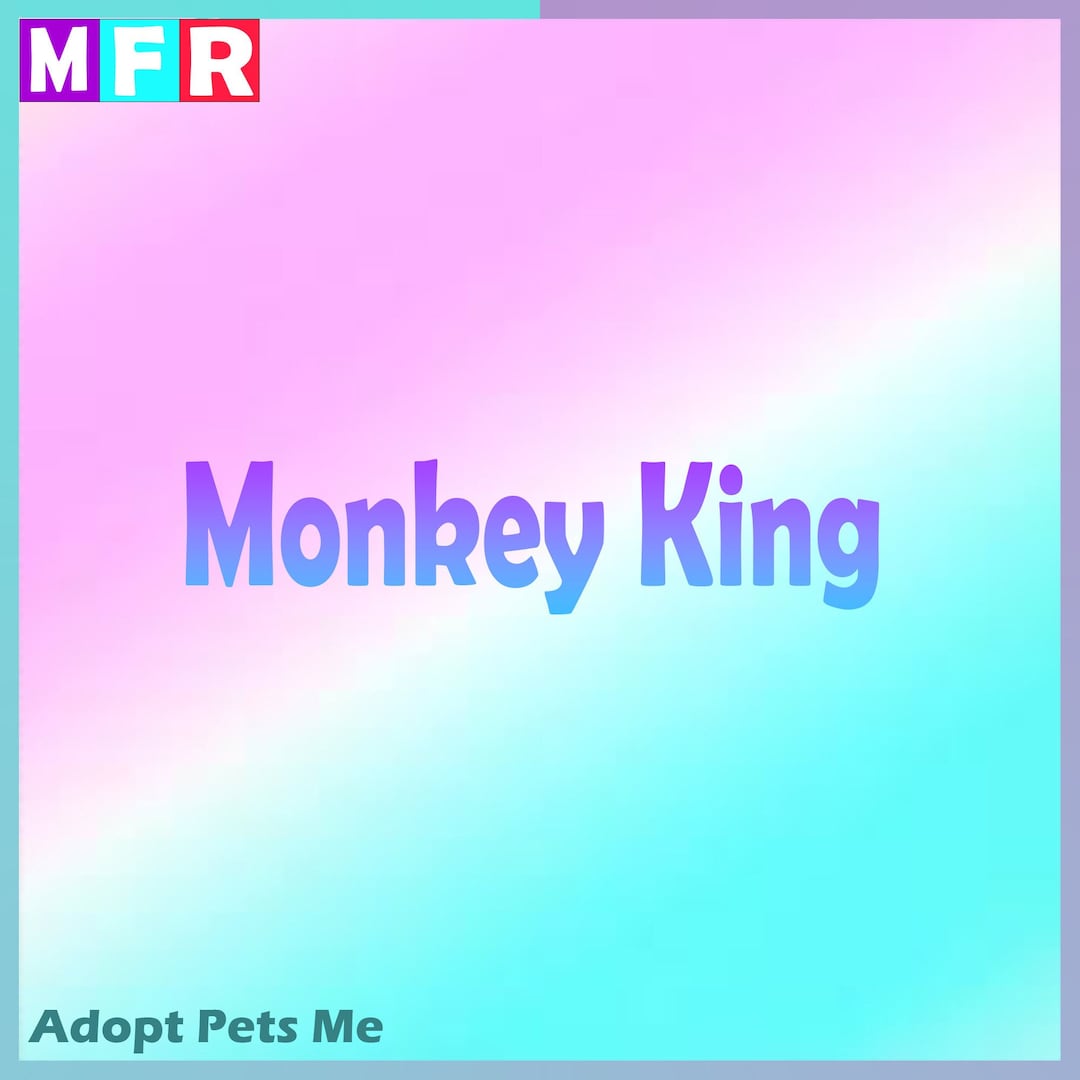 Adopt Me Monkey King MFR Mega Neon Fly Ride Virtual Pet - Etsy
