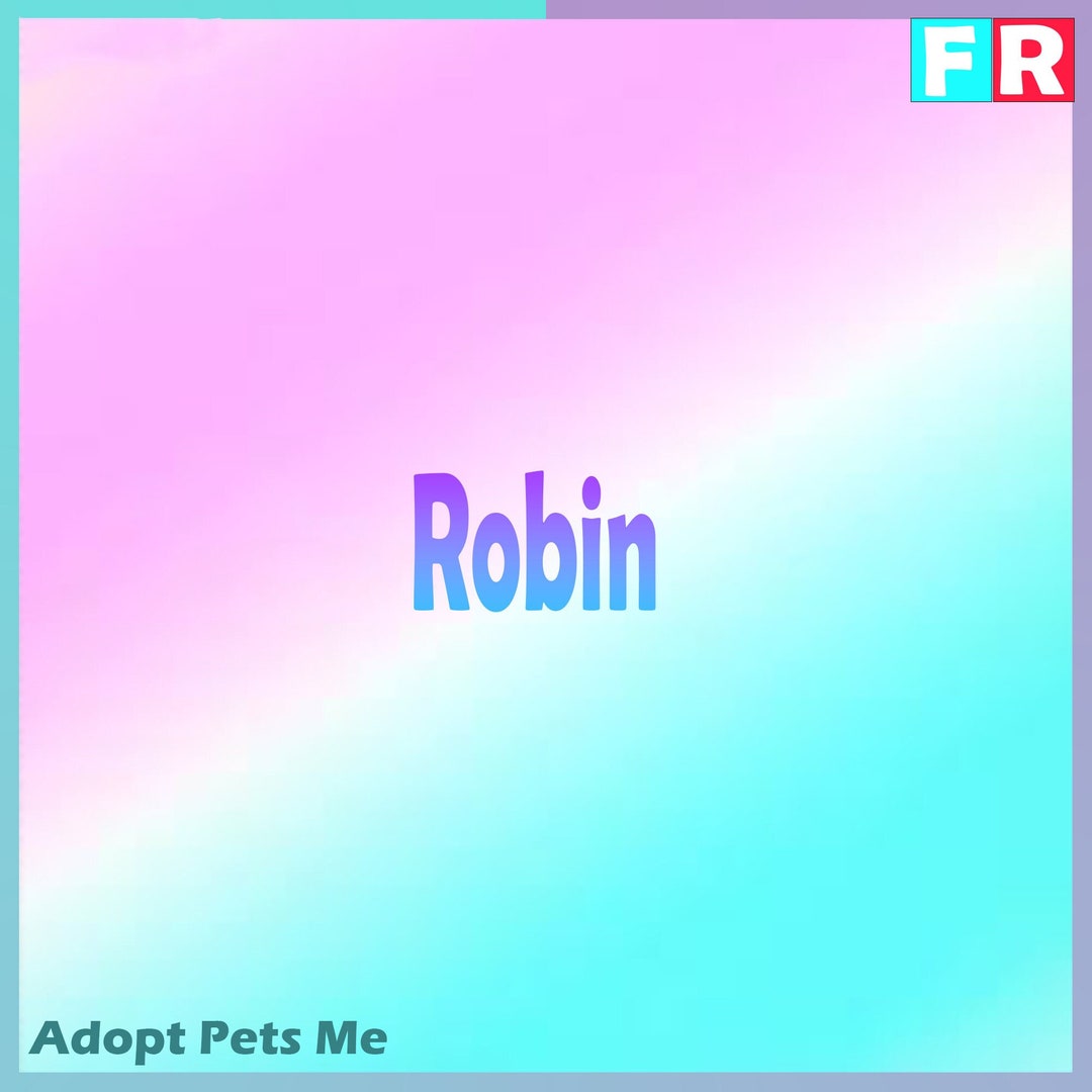 Adopt Me Robin FR Fly Ride Virtual Pet Animal Adopt Me Pets - Etsy