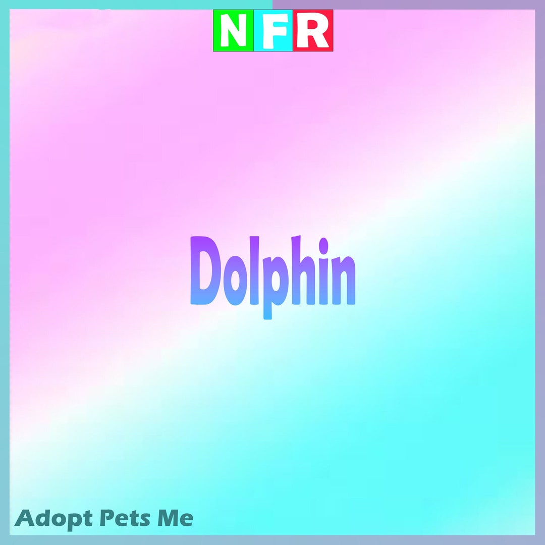 Dolphin NFR Neon Fly Ride Virtual Pet Animal - Etsy