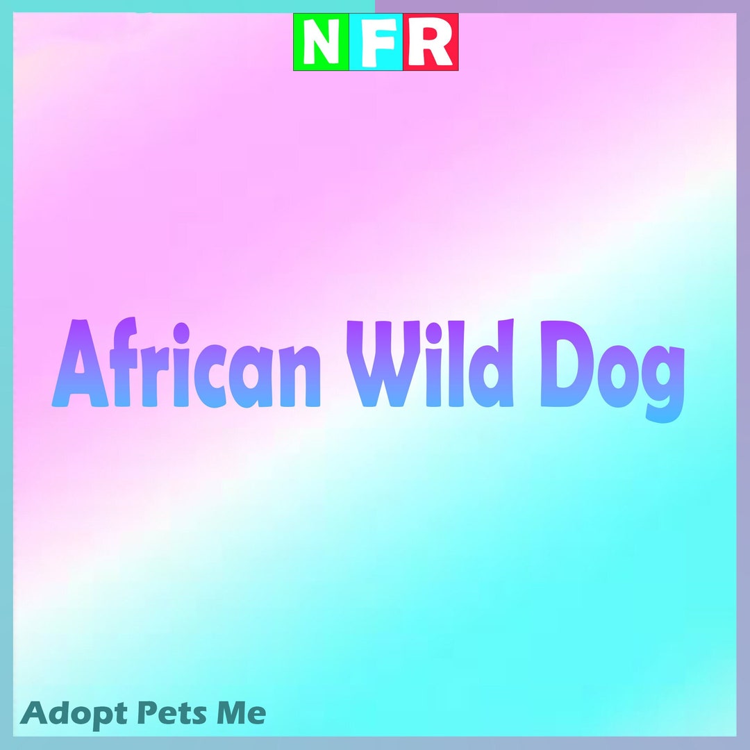 African Wild Dog NFR Neon Fly Ride Virtual Pet Animal Pets - Etsy
