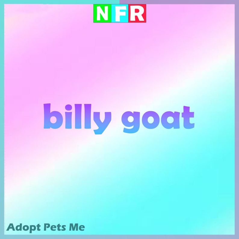Adopt Me Billy Goat NFR Neon Fly Ride Virtual Pet Animal - Etsy Australia