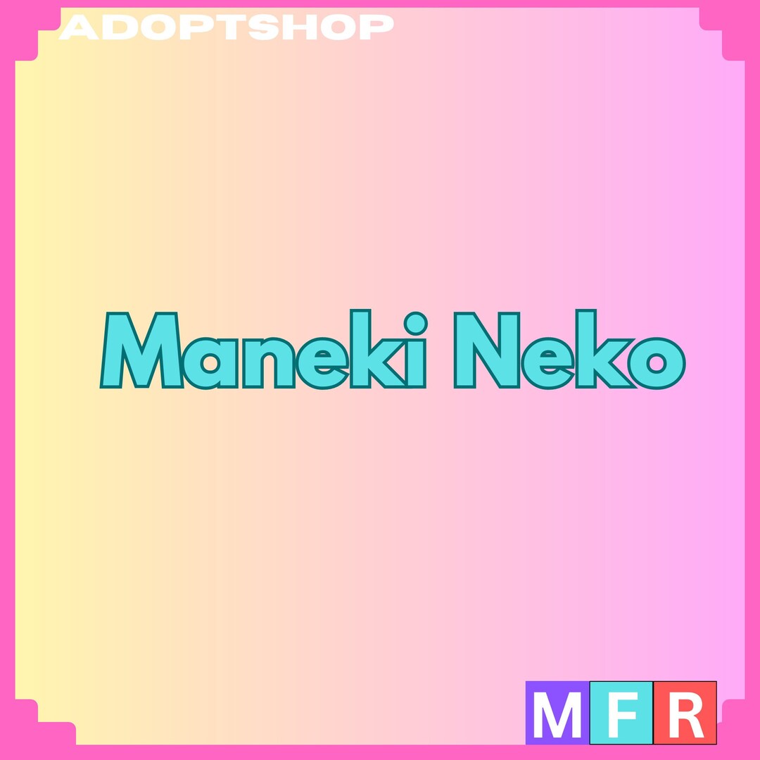 Adopt Me Maneki Neki MFR Mega Neon Fly Ride Virtual Pet - Etsy