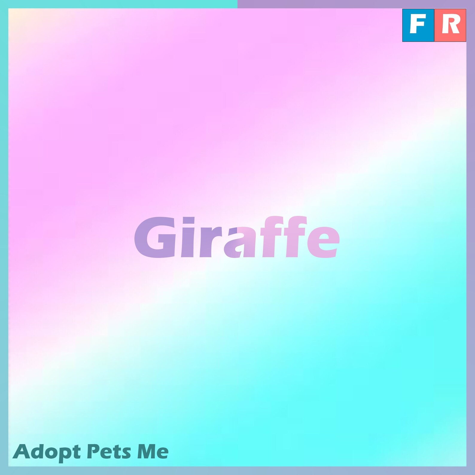 Adopt Me Giraffe FR Fly Ride Virtual Pet Animal Adopt Me Pets - Etsy