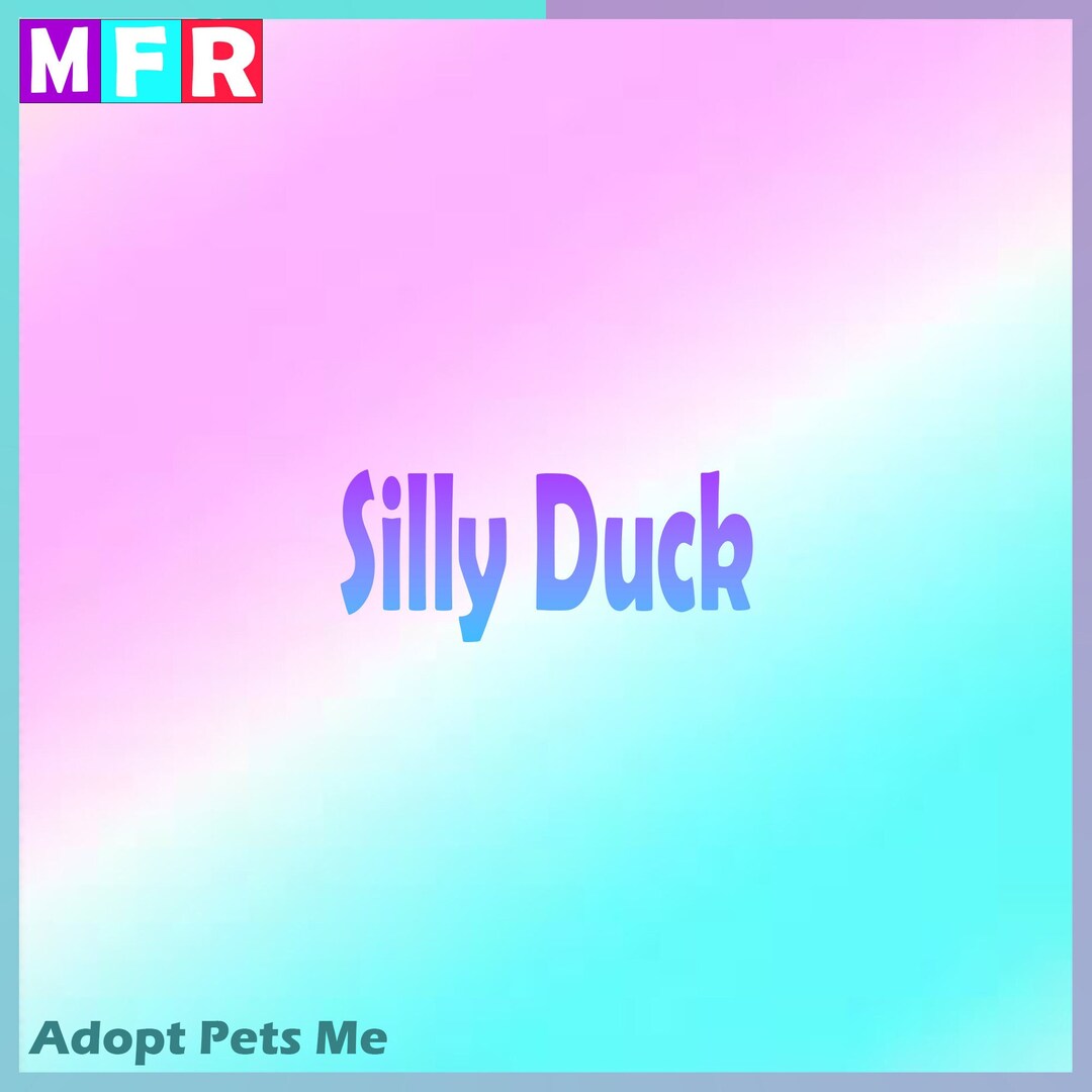 Adopt Me Silly Duck MFR Mega Neon Fly Ride Virtual Pet Animal - Etsy