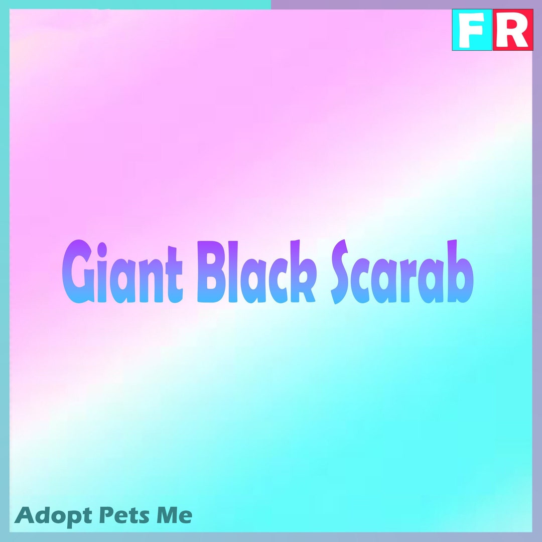 Adopt Me Giant Black Scarab FR Fly Ride Virtual Pet Animal - Etsy