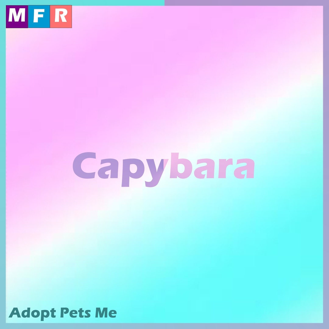 Adopt Me Capybara MFR Mega Neon Fly Ride Virtual Pet Animal - Etsy