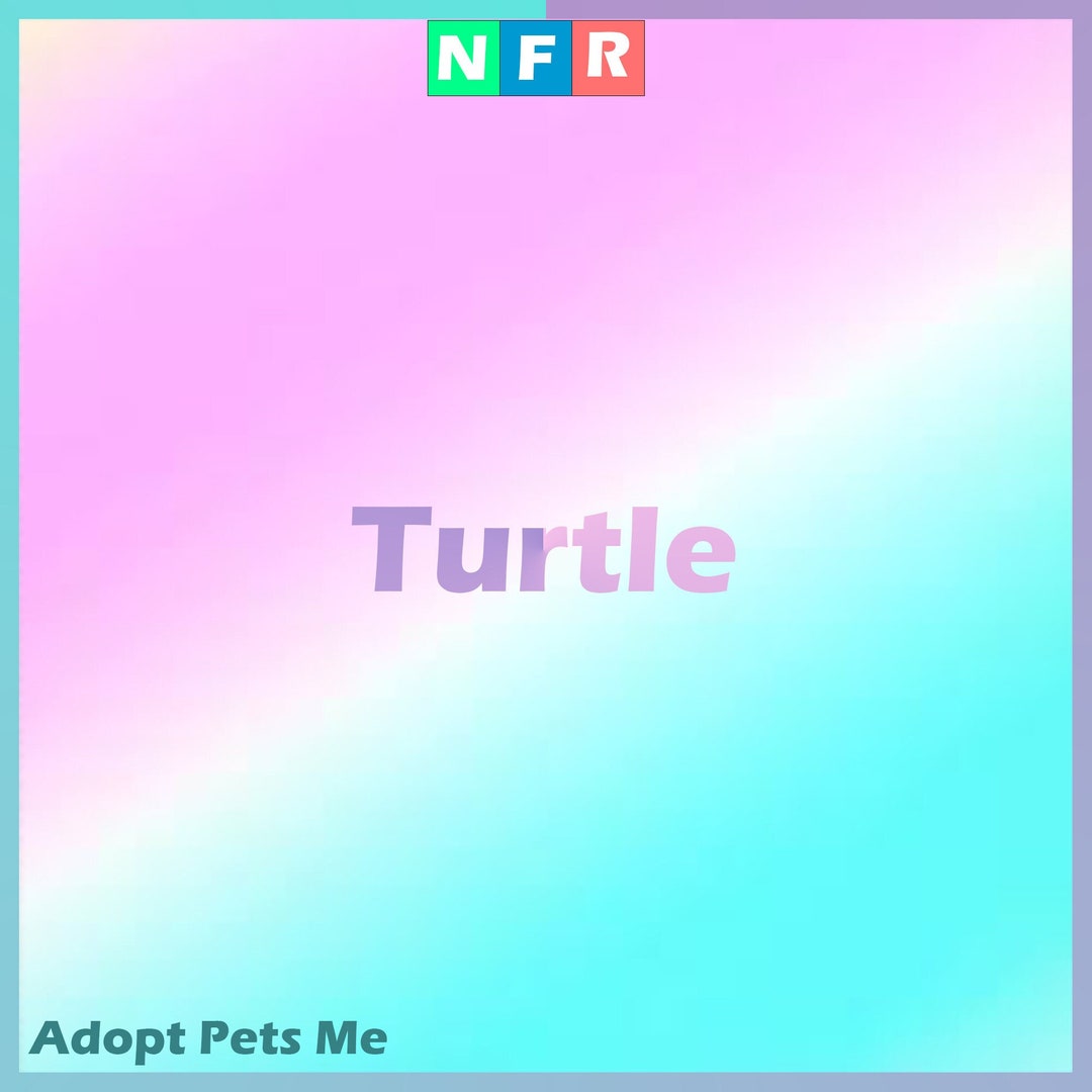 Adopt Me Turtle NFR Neon Fly Ride Virtual Pet Animal Adopt Me - Etsy ...