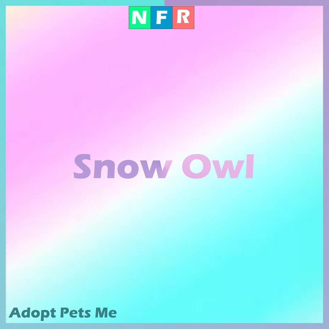 Adopt Me Snow Owl NFR Neon Fly Ride Virtual Pet Animal Adopt - Etsy