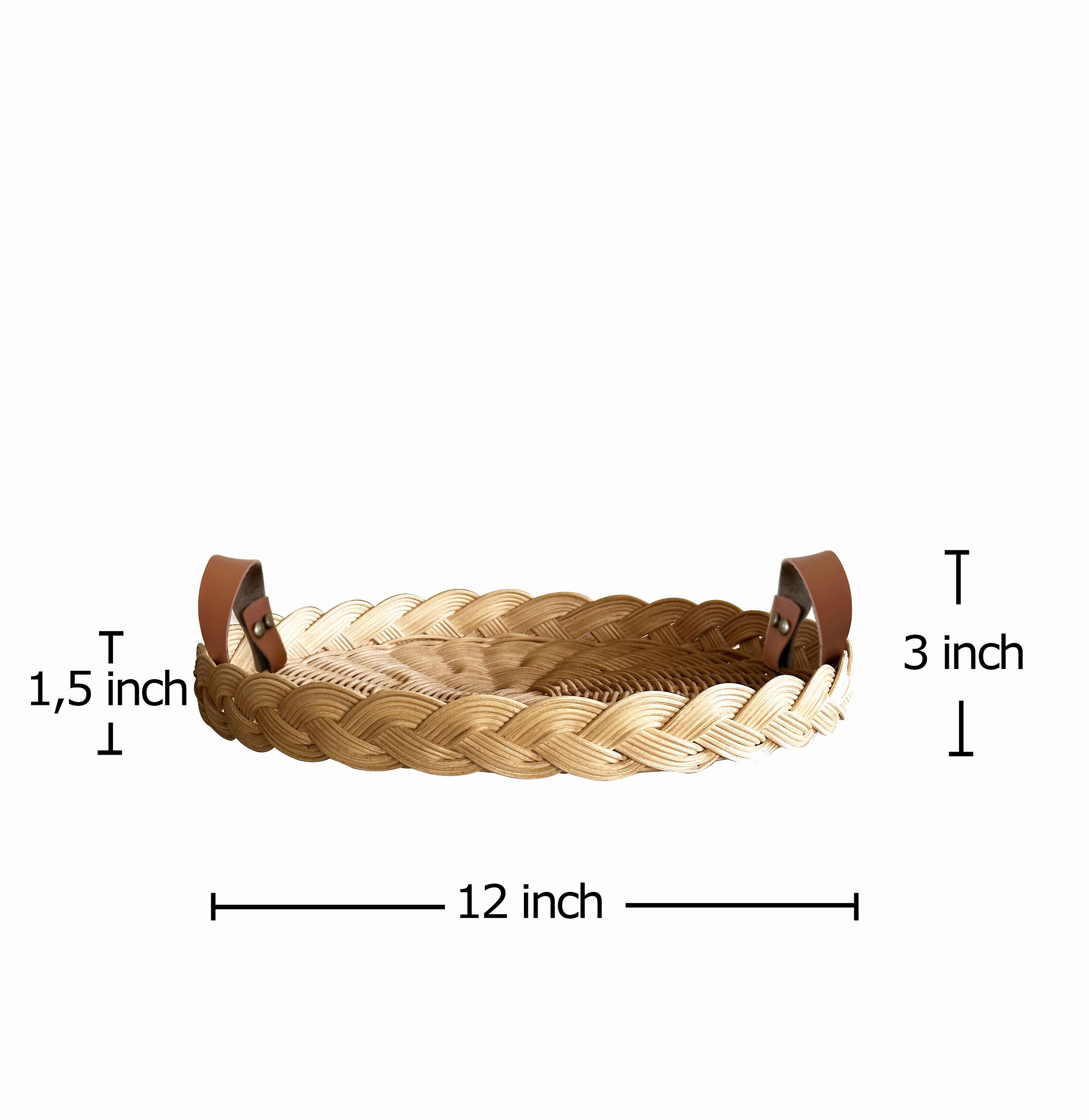 Cane Rattan Webbing Tray, Rattan Food Serving Tray With Handles, Wicker ...