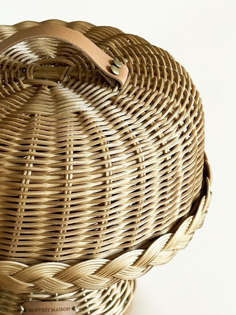 Rustic Wicker Cake Pedestal, 12 Inch Cake Stand With Dome, Rattan Woven ...