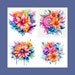 Vibrant Flowers - Floral Clip Art - PNG JPG - High Resolution ...
