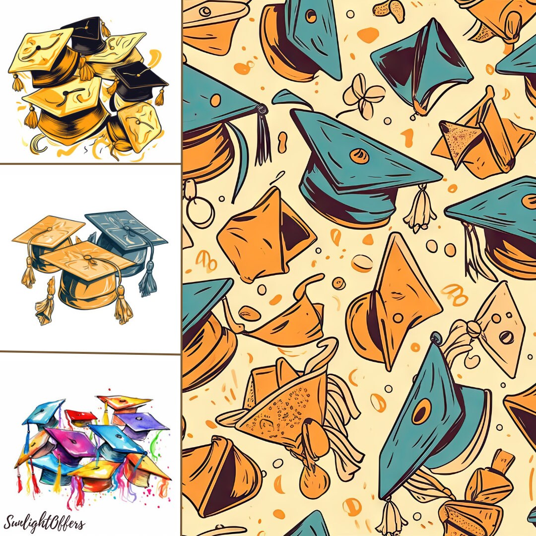 Graduation - Celebration - PNG - Clipart - Digital Product - Commercial ...