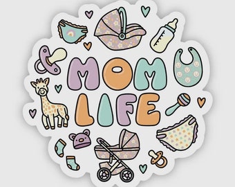 Mom Life Vinyl Sticker Decal - Etsy