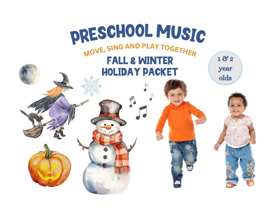 HOLIDAY PACKET- 1 & 2 Year Olds, Preschool Music, Digital Download ...