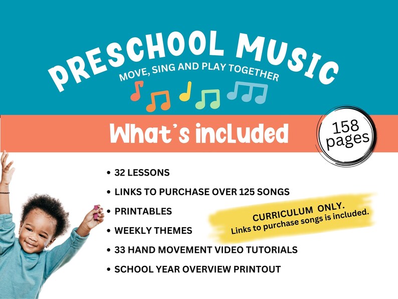 32 Week Curriculum for Preschool Music: 3 Year-olds, Digital Download ...