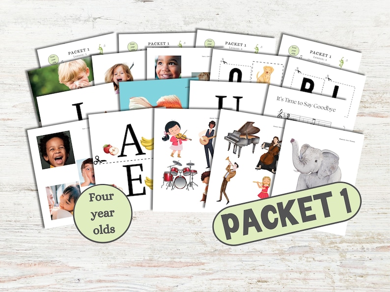 Preschool Music Curriculum Packet #1: Age 4, Four Music Lessons ...