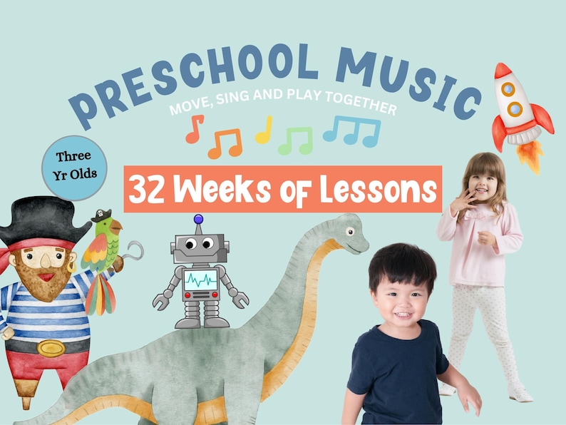32 Week Curriculum for Preschool Music: 3 Year-olds, Digital Download ...