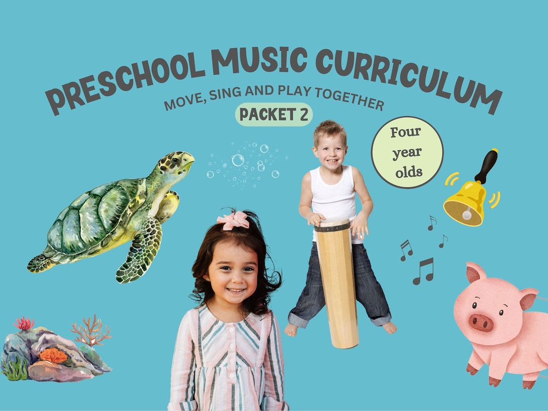 Packet 2: Four-year-olds. A Month of Preschool Music Lessons, Digital ...