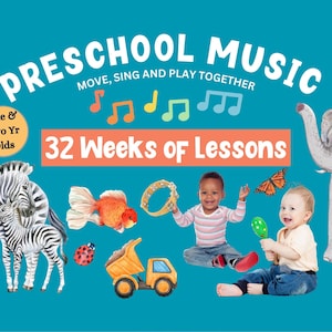Preschool Music Curriculum Bundle: Ages 1 to 2, Thirty-two Lessons ...