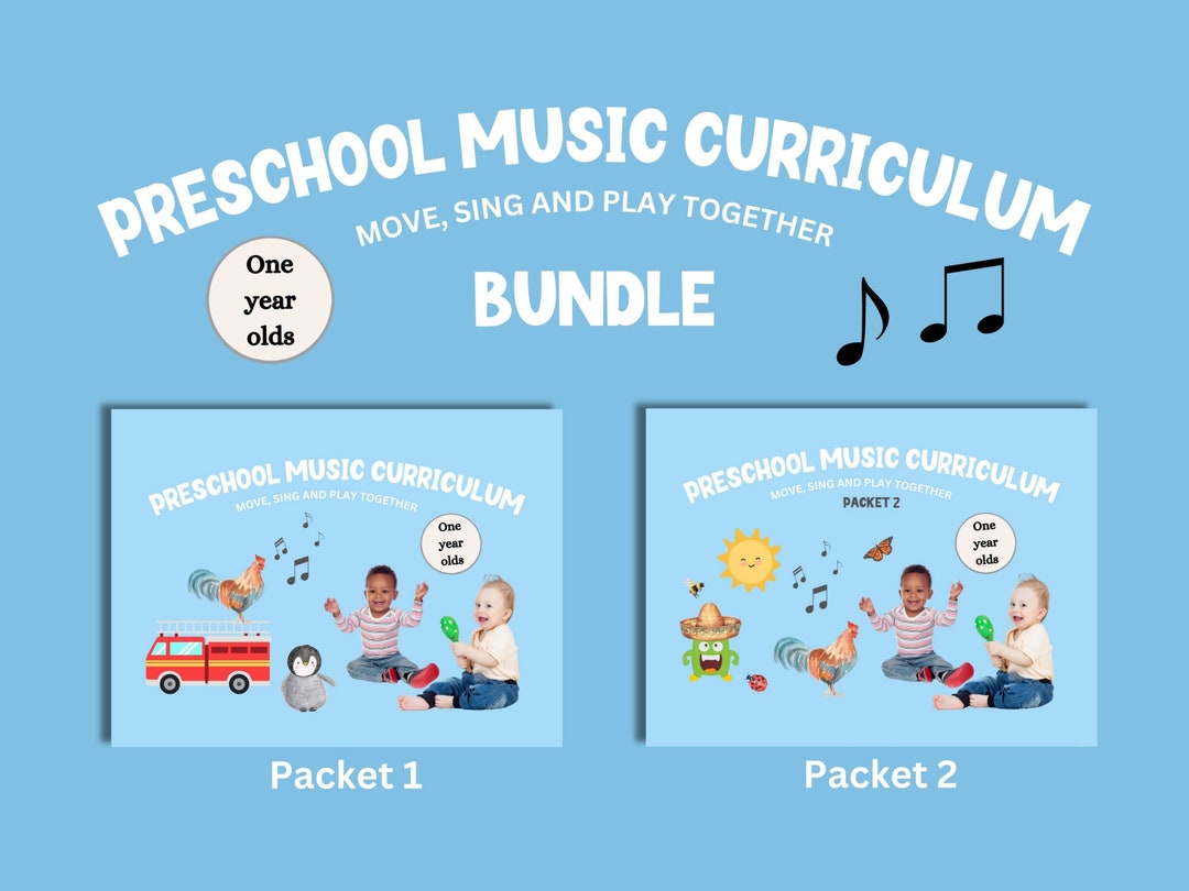 Packets 1 & 2 BUNDLE: Age 1 Only - Two Months of Preschool Music ...