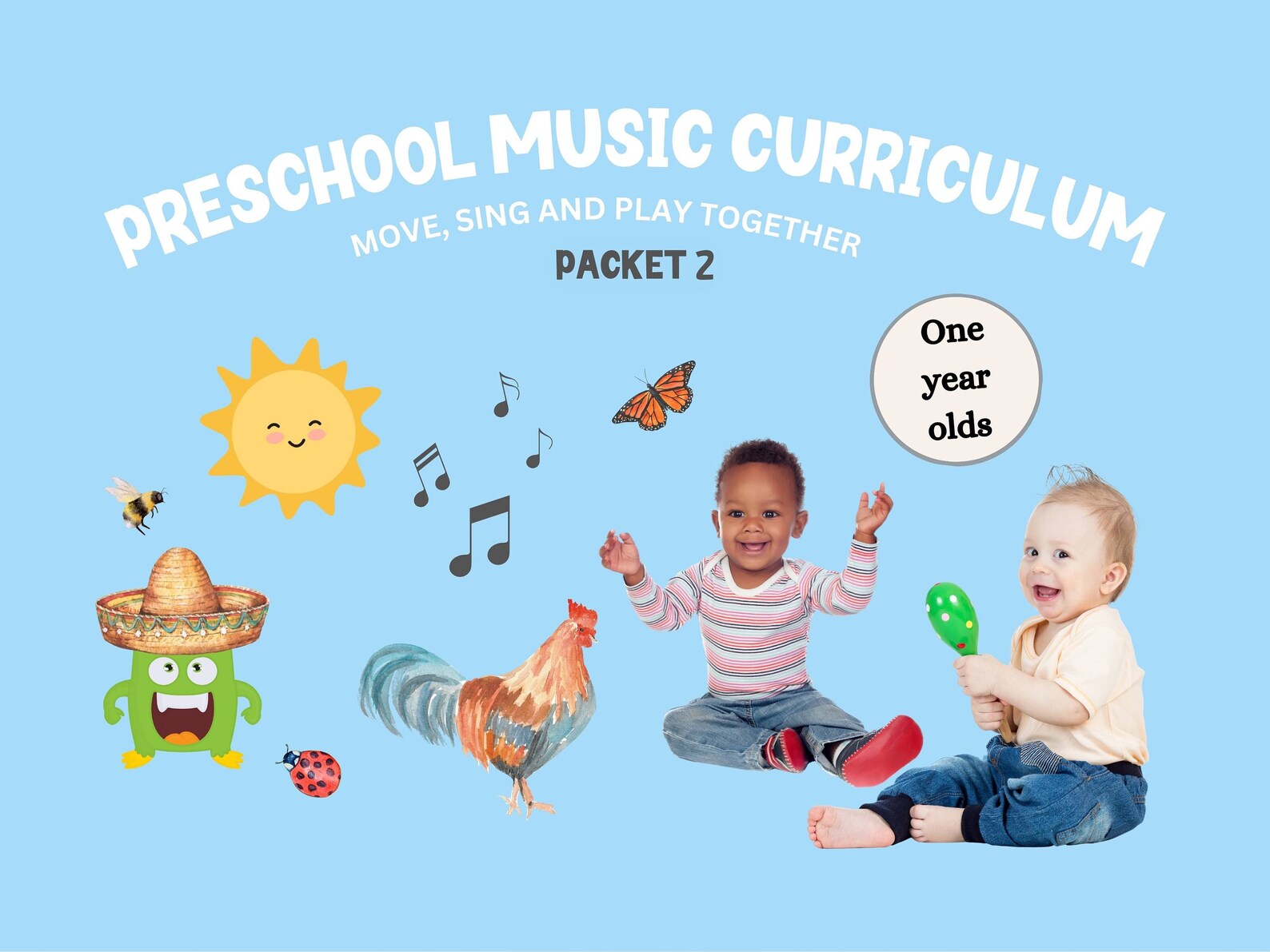 Preschool Music Curriculum Packet #2: Age 1, Four Music Lessons ...