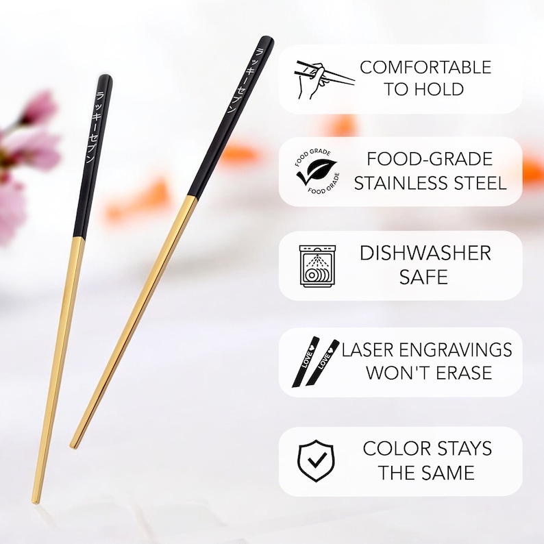 Custom Colorful Chopsticks - Personalized Chopsticks With Laser ...