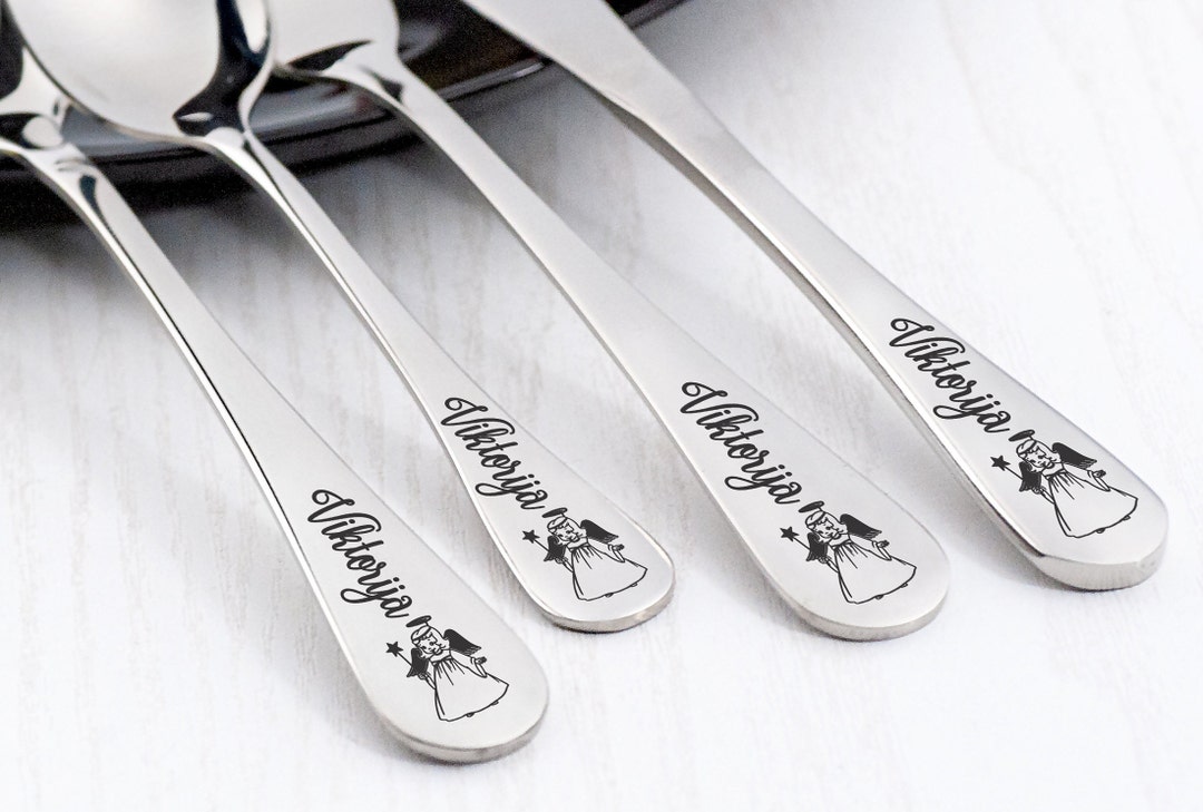 Baby Gift - Personalized Kids Flatware for Baby Girl and Baby Boy ...