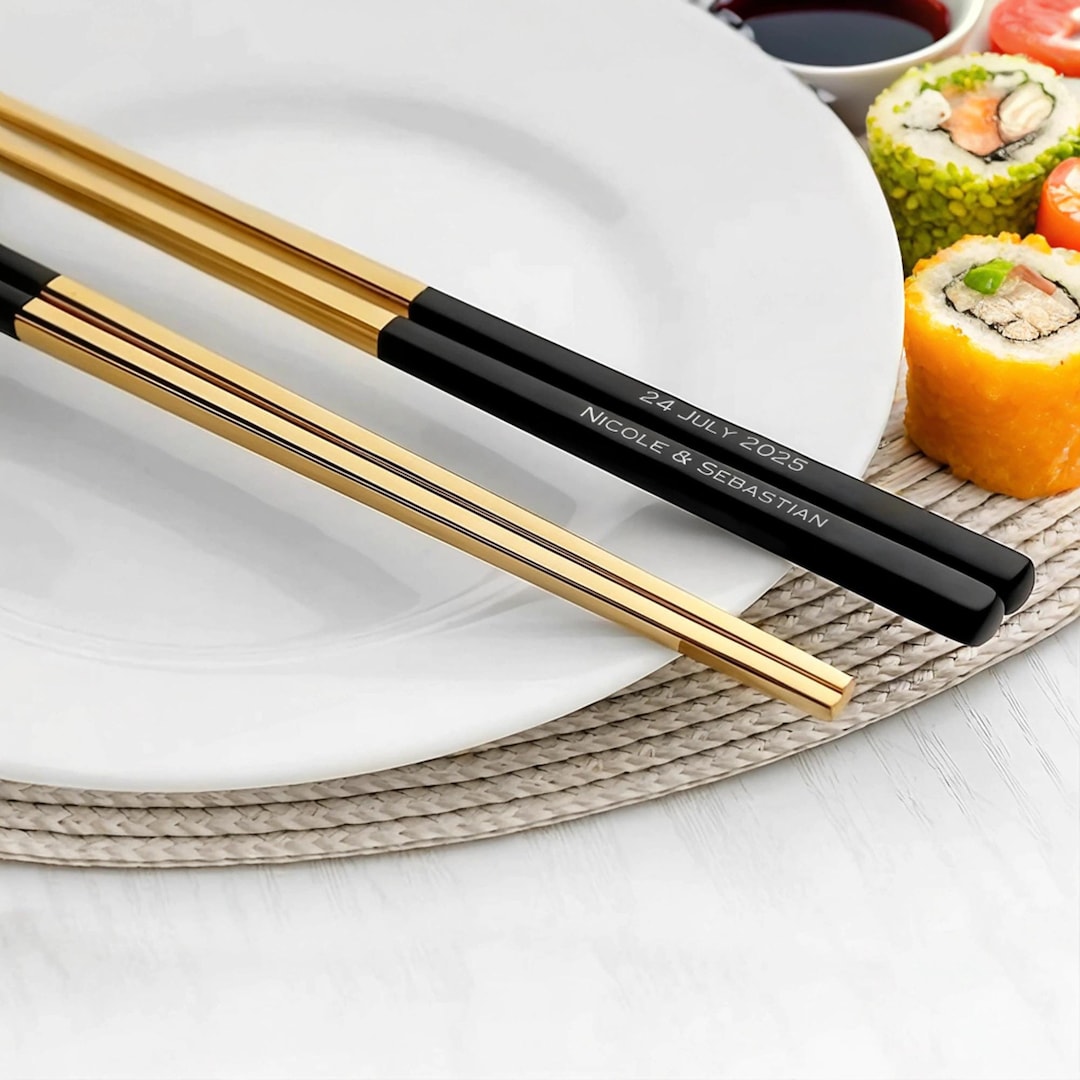 Personalized Chopsticks for Couples With Date - Custom Engraved ...