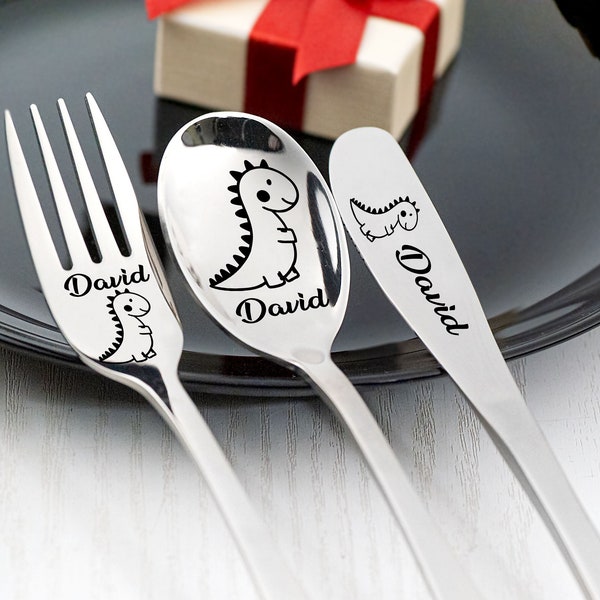 Dinosaur Spoons and Forks - Etsy