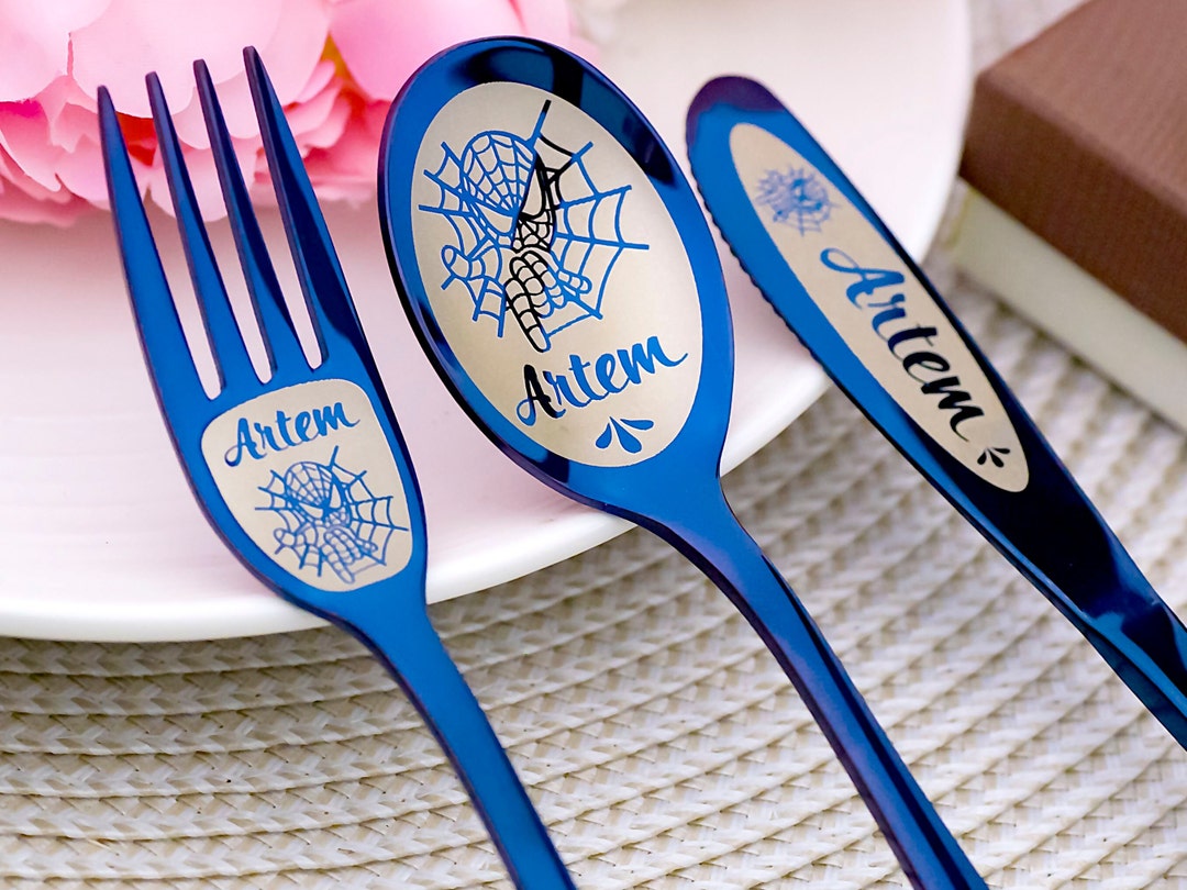 Personalized Baby Gifts Spiderman With Name Custom Flatware Gift Baby ...