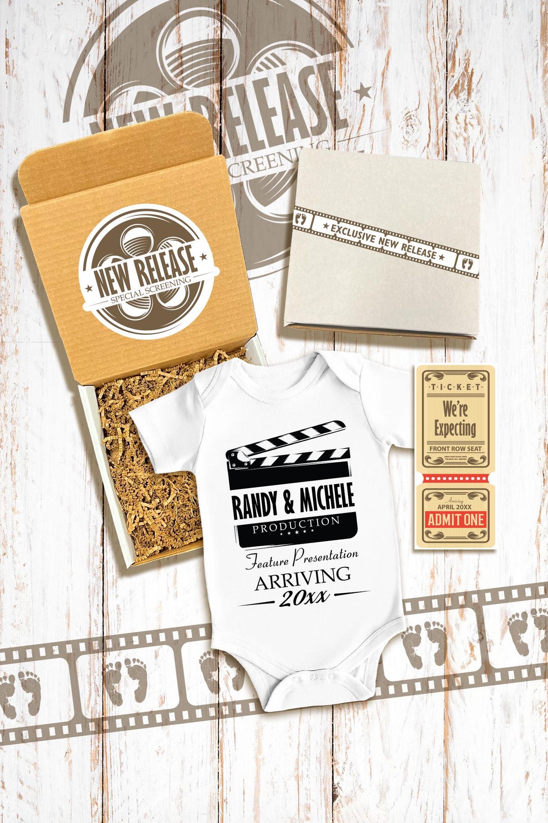 Custom Cinema Baby Reveal Gift Box – Personalized Movie-themed ...
