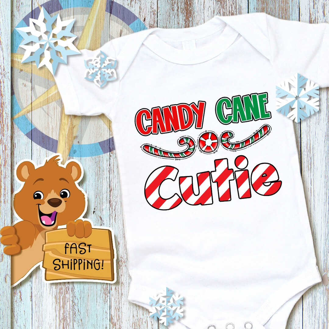 Candy Cane Cutie Onesie®, Candy Cane Onesie®, Candy Cane Baby Onesie ...