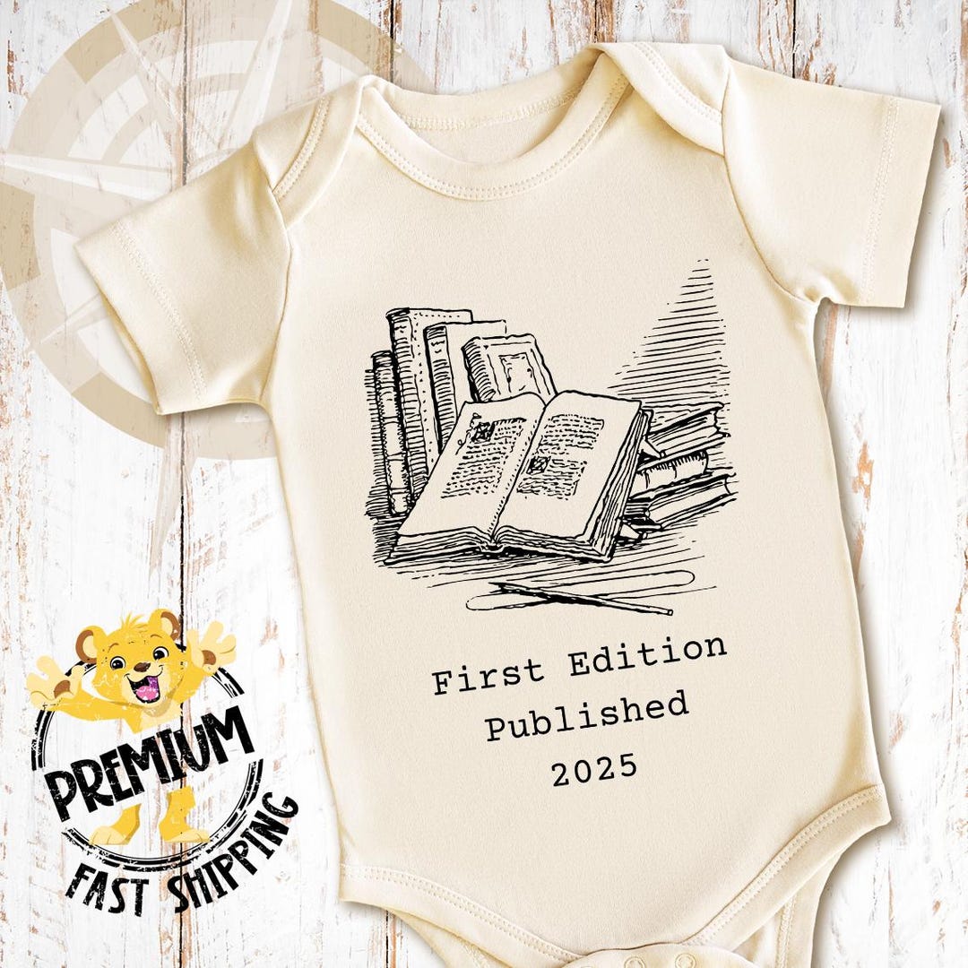 First Edition 2025 Baby Onesie® - Bookish Book Lover Toddler Shirt ...
