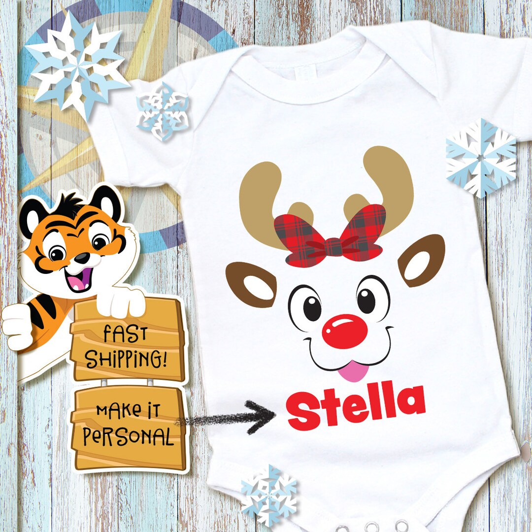 Personalized Reindeer Onesie®, Reindeer Christmas Onesie®, Santa Onesie ...