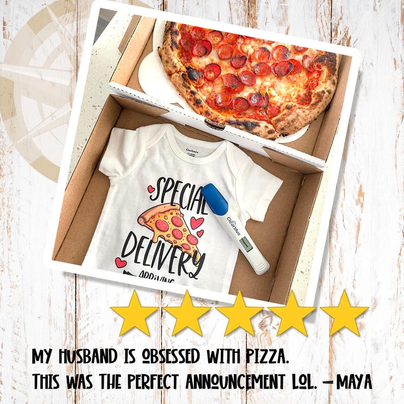 Personalized Special Delivery Pizza Baby Announcement Onesie® - Special ...