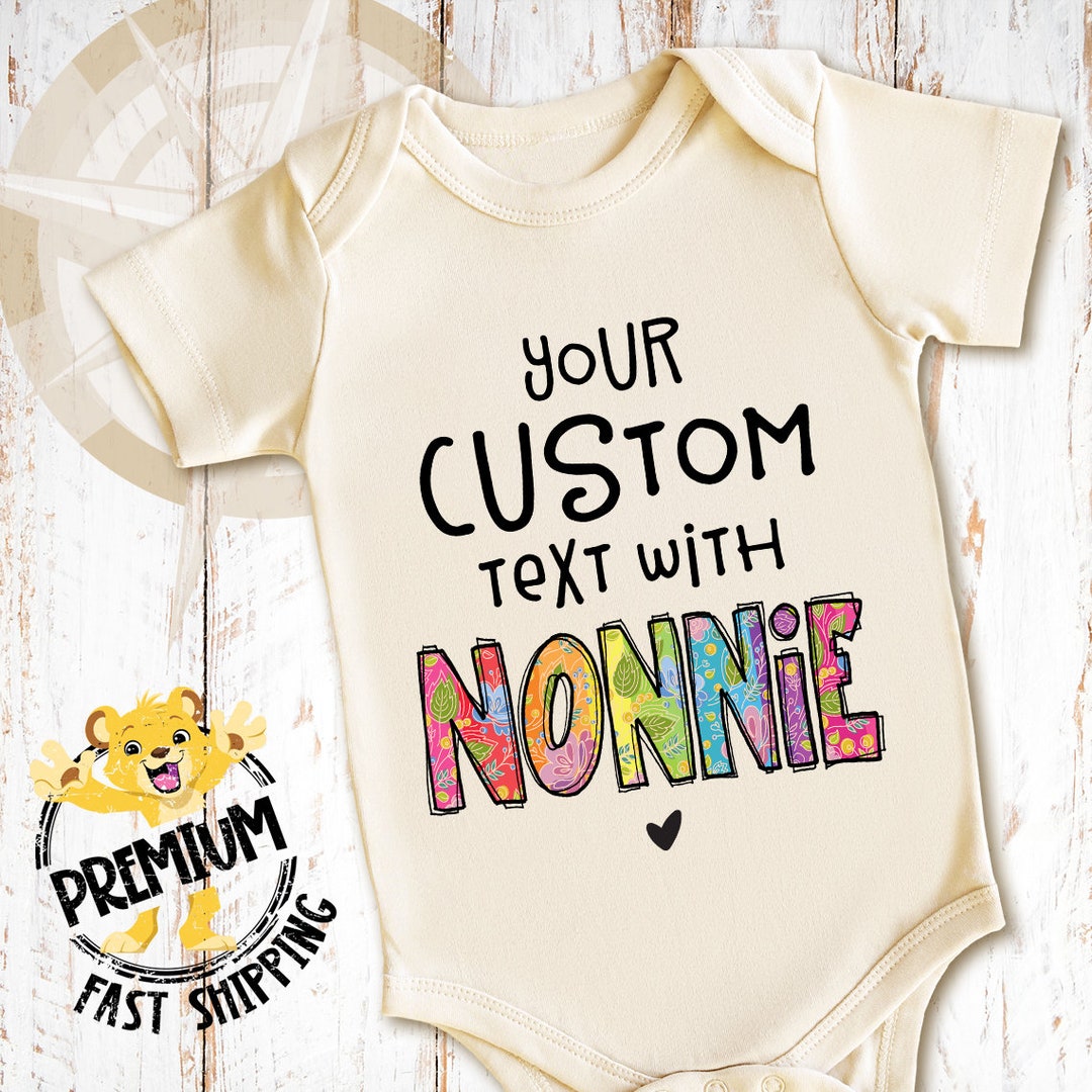 Custom Nonnie Onesie® - Personalized Onesie® Through 5T - Baby Shower ...