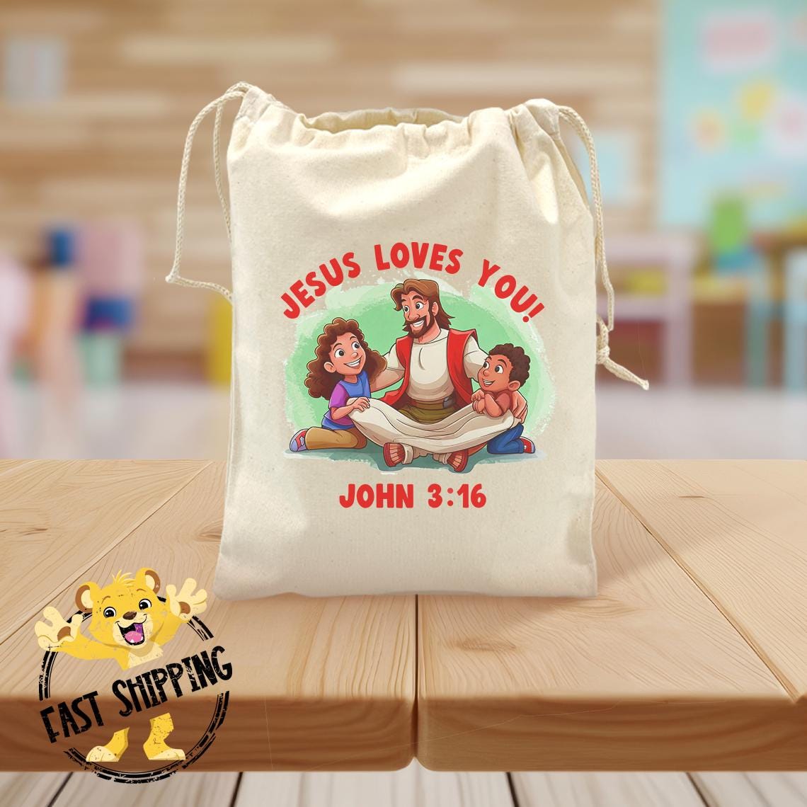 Jesus Loves You Goodie Bags - Reusable Church Ministry Canvas ...