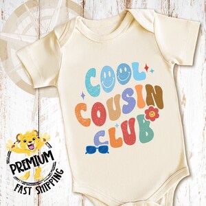 Cool Cousin Club Retro Onesie® Thru Youth, Cousin Bodysuit, Cousin Announcement, Cousin Onesie ...