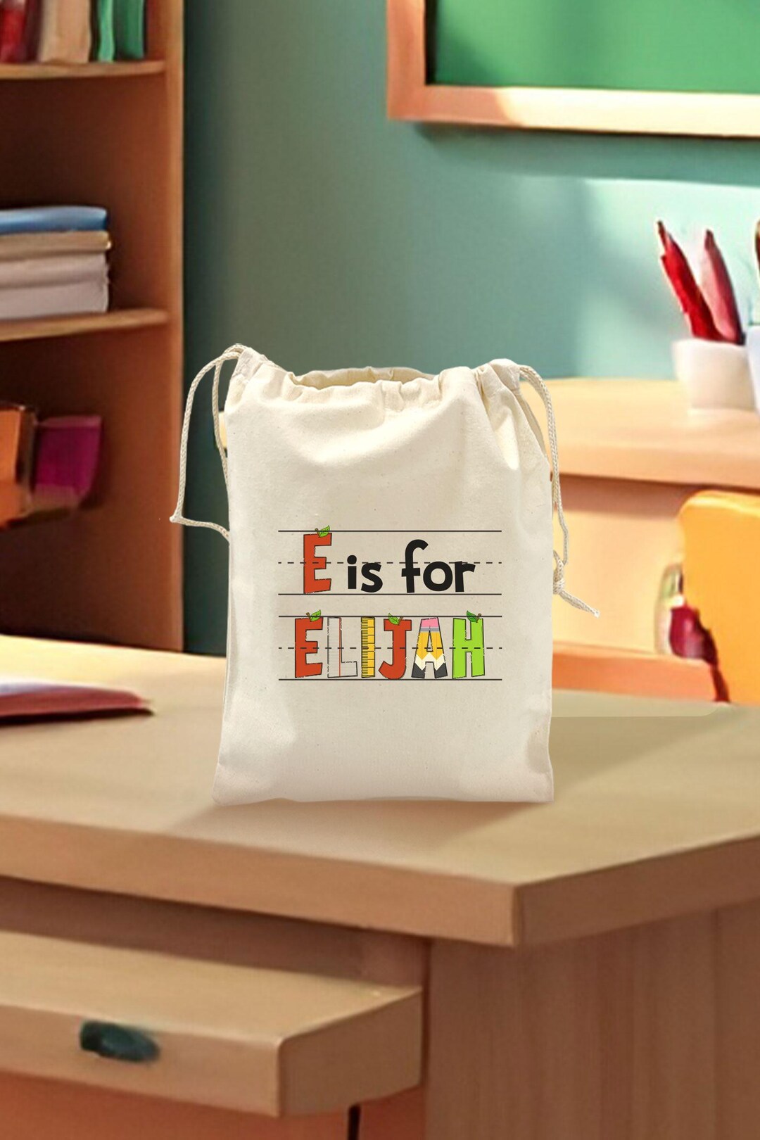 Personalized Back to School Goodie Bag for Kids, Reusable Canvas ...