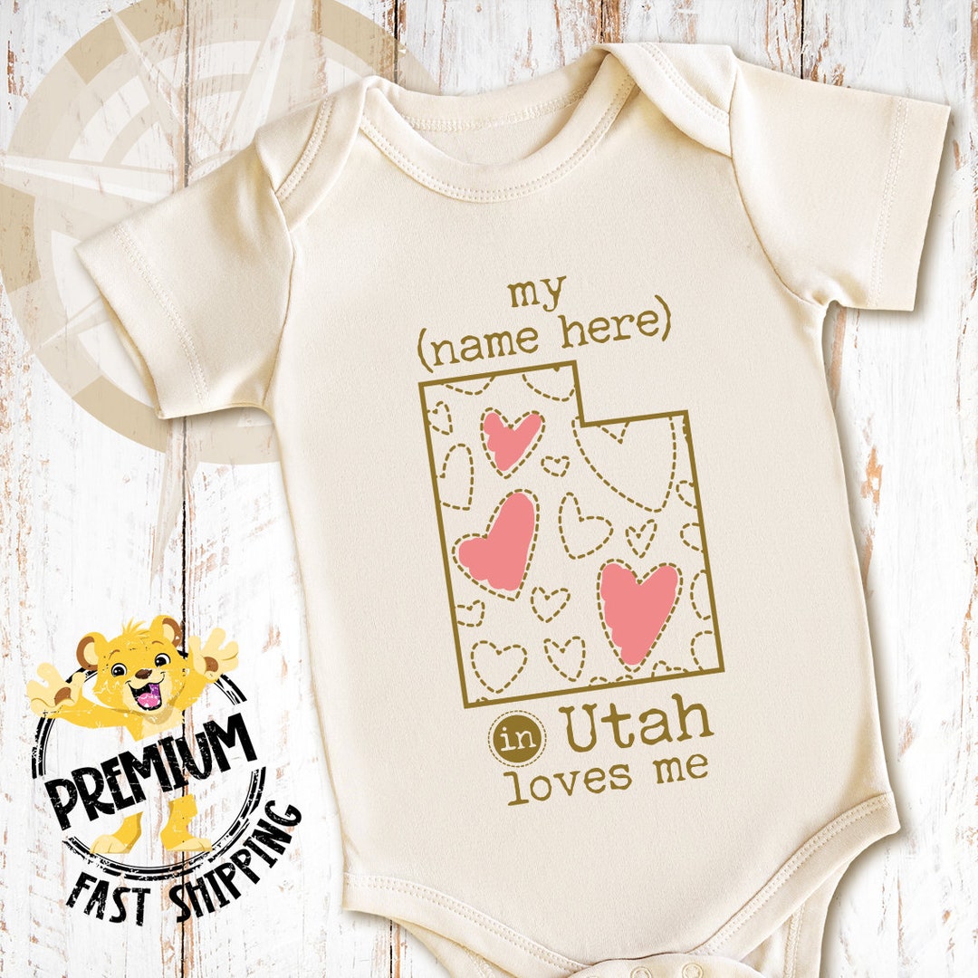 Personalized Utah Onesie®, Someone in Utah Loves Me Onesie®, Utah Baby ...