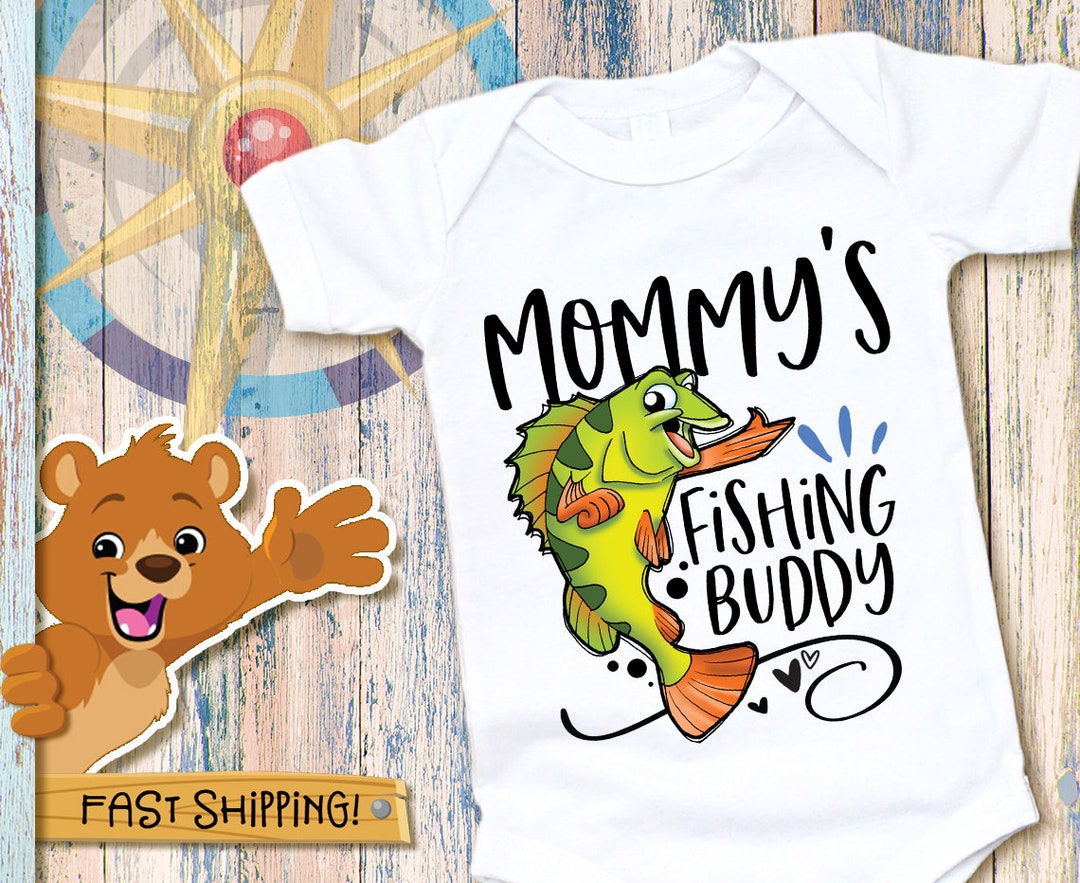 Mommy's Fishing Buddy Onesie®, Fishing Onesie®, Cute Baby Onesie® for ...