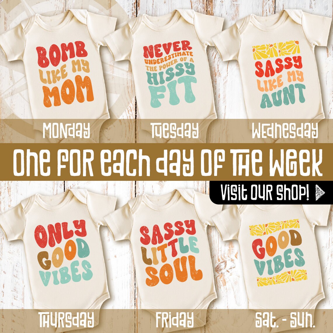 Totally Rad Retro Onesie®, Totally Rad Onesie®, Boho Retro Onesie ...